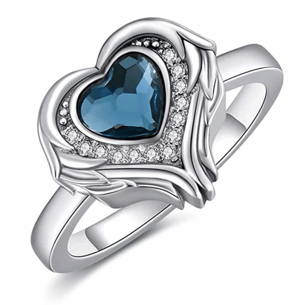 Azure Heart Cremation Ring – Eternal Urns Australia