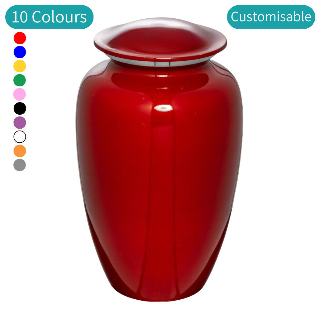 Custom Red Cremation Urn – Eternal Urns Australia
