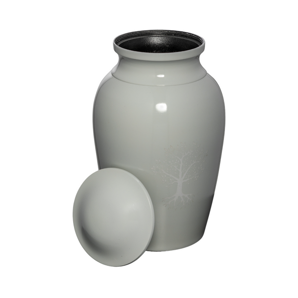 Tree Of Life Cremation Urn in White – Eternal Urns Australia